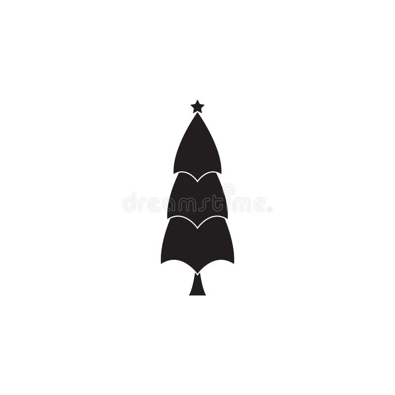 Vector Black Christmas Tree Stock Vector - Illustration of graphic ...