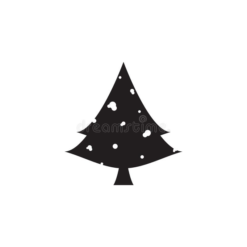 Vector Black Christmas Tree Stock Vector - Illustration of graphic ...