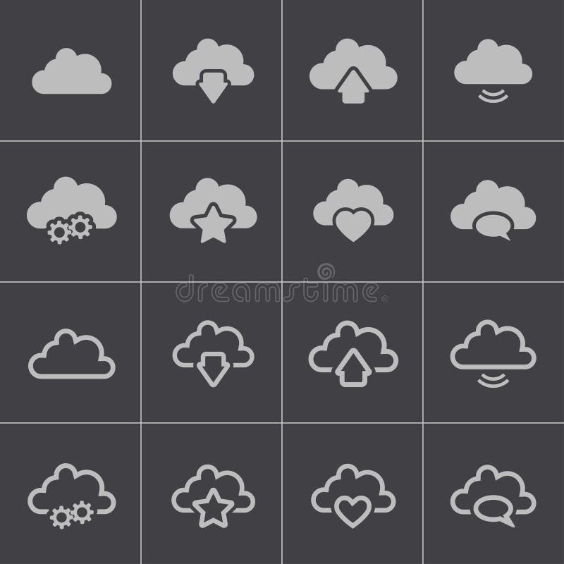 Cloud Icon Set stock vector. Illustration of computing - 35212527
