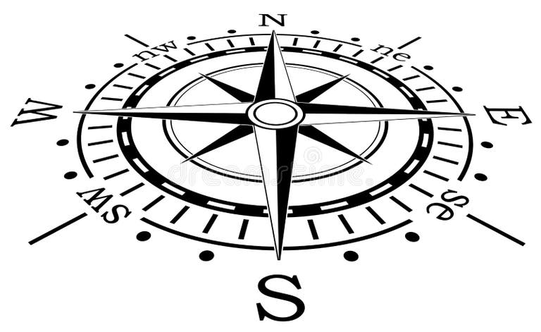 Vector black compass stock vector. Illustration of discovery - 22438630
