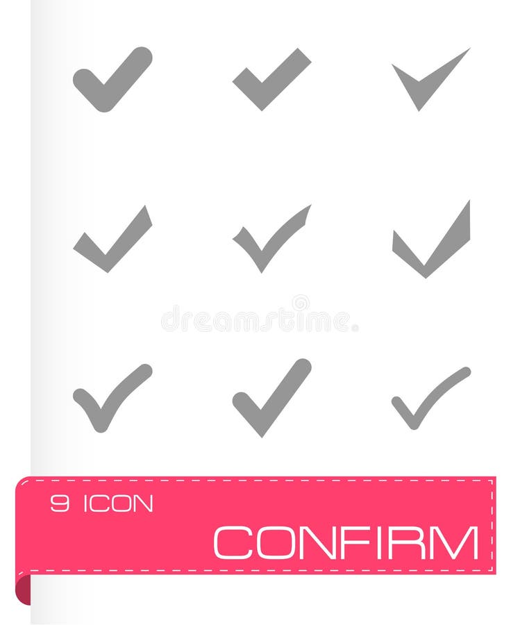 Confirm Icon Vector. Simple Flat Symbol Stock Vector - Illustration of ...