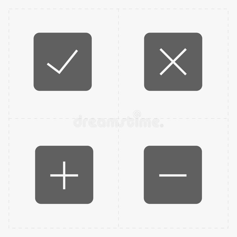 Vector Black Confirm Icons Set Stock Vector - Illustration of heart ...