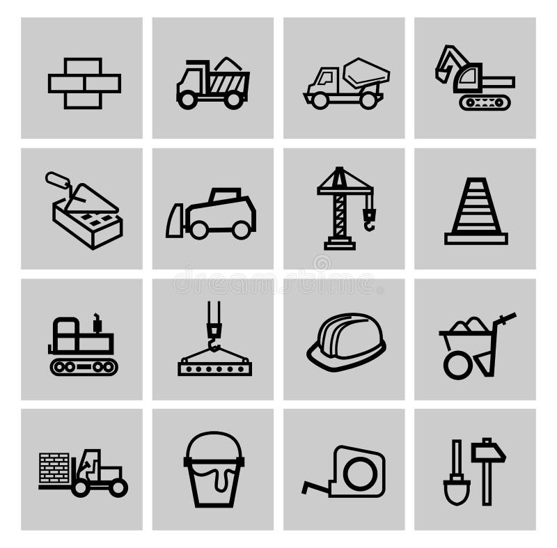Construction icons stock vector. Illustration of apartment - 28141594