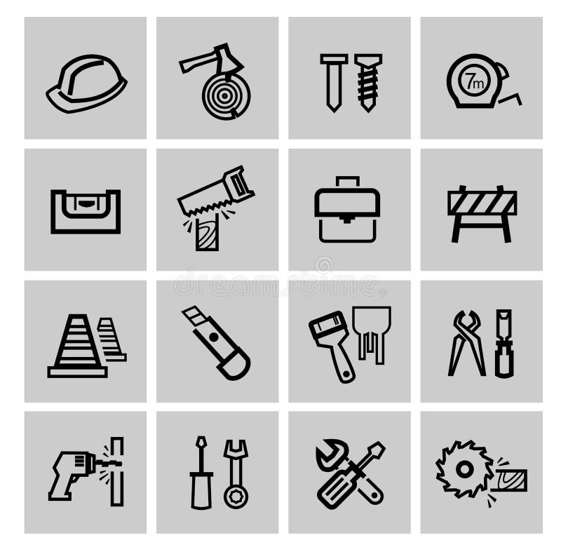 Construction icons stock vector. Illustration of apartment - 28141594