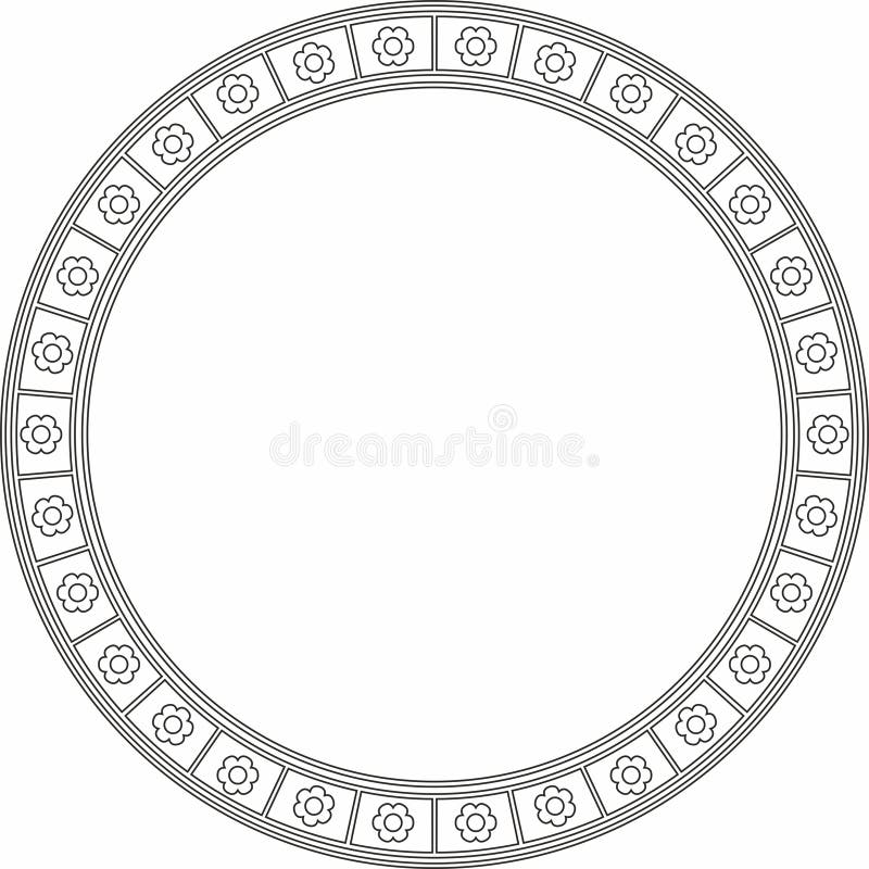 Vector Black Contour Square Gothic Ornament. Stock Illustration ...