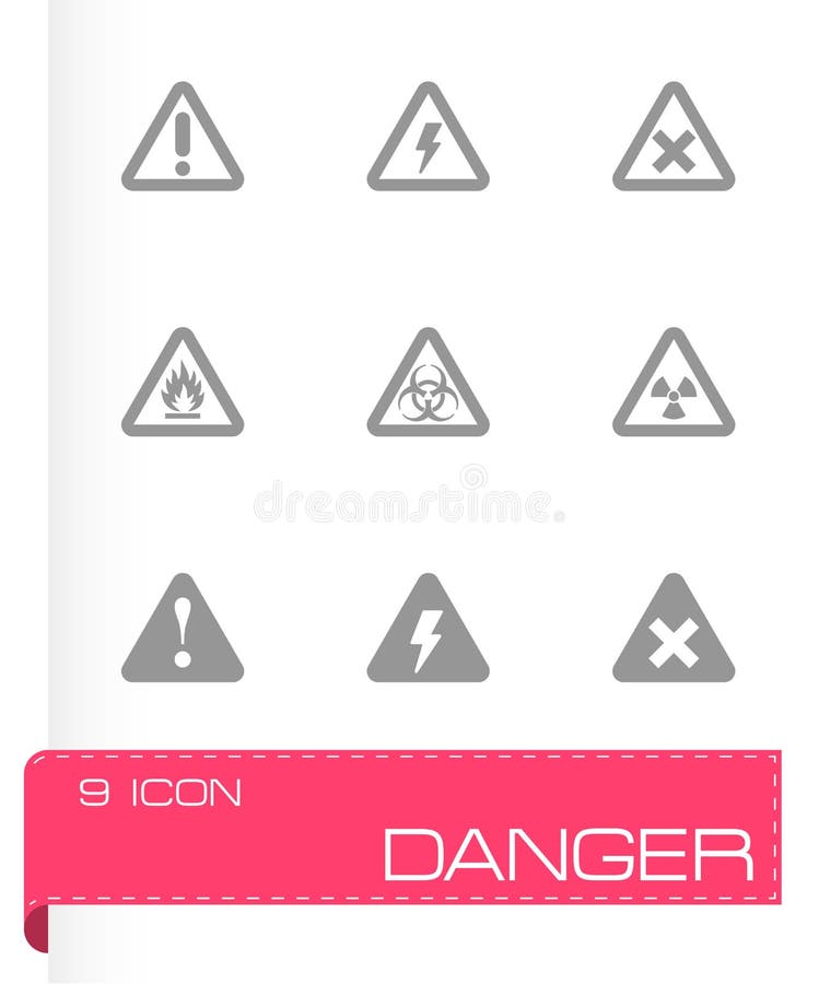 Danger Icon .Man with Flame Headed Stock Vector - Illustration of shape ...
