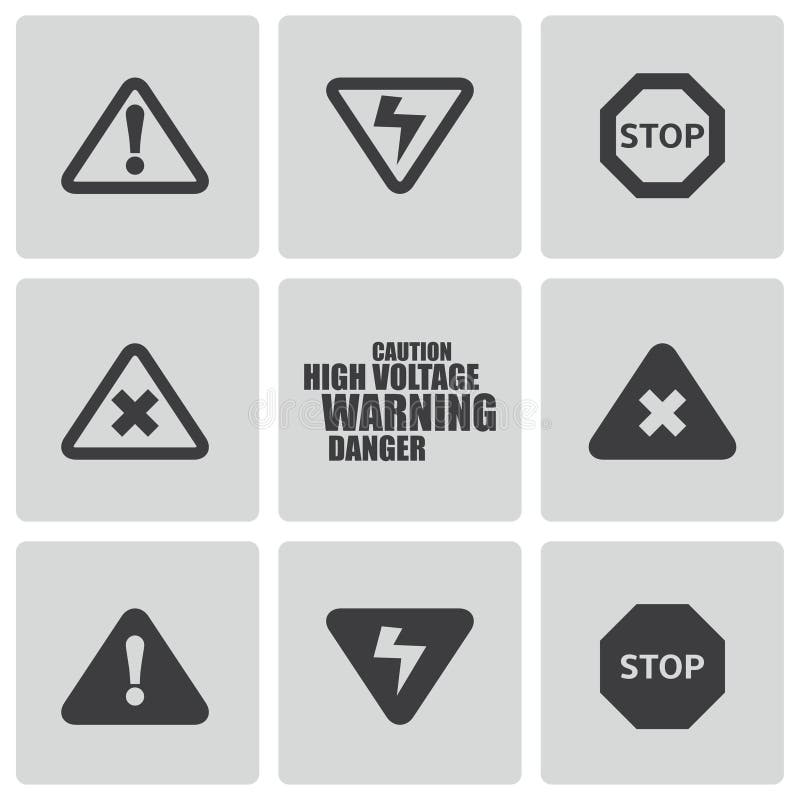 Danger Icons stock vector. Illustration of chemical, harmful - 43231381