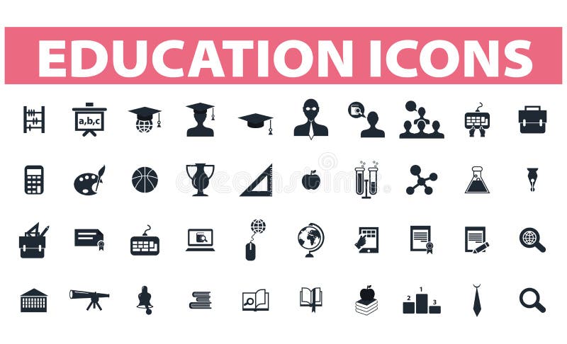 Education icons stock illustration. Illustration of icons - 167626889