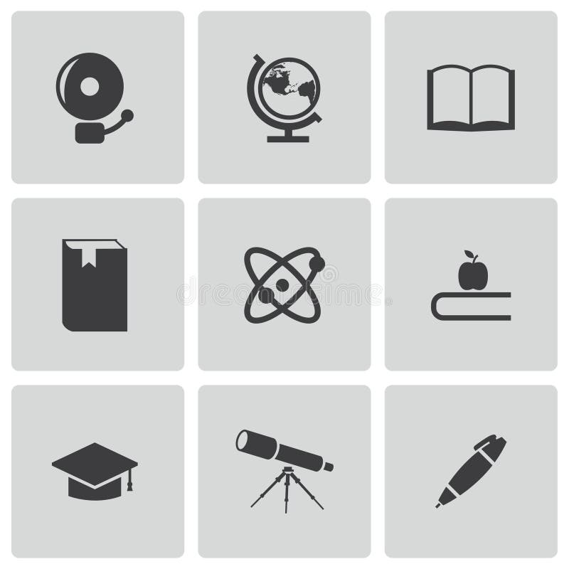 Icons set education stock vector. Illustration of college - 33034070