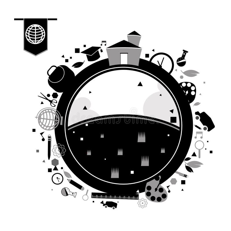 Vector Black Education Icons Set Stock Vector - Illustration of school ...