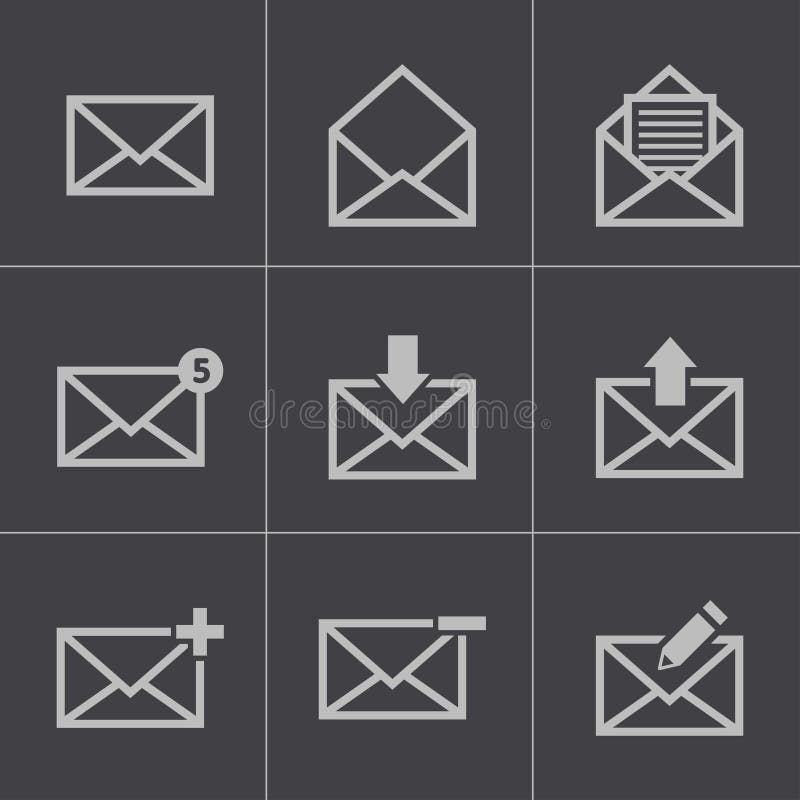 Email Vector Line Icon Set. Contains Such Icons As Inbox, Letter ...