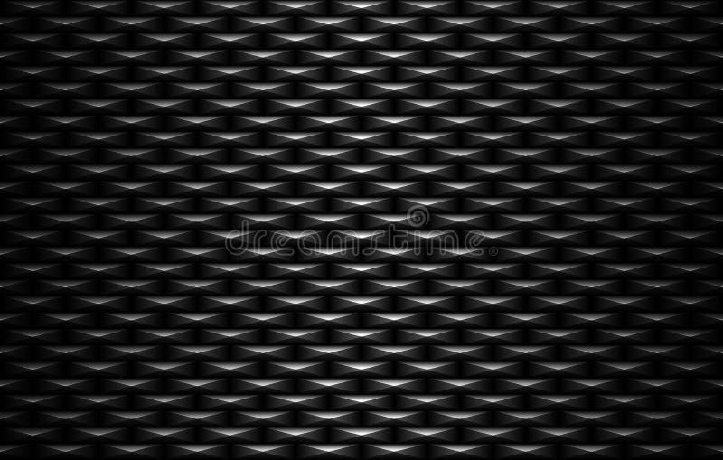 Vector Black Embossed Pattern Metal Grid Seamless Background. Diamond ...
