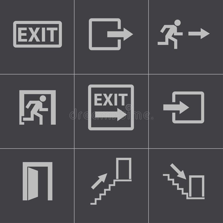 Exit Icons Stock Illustrations – 11,841 Exit Icons Stock Illustrations ...