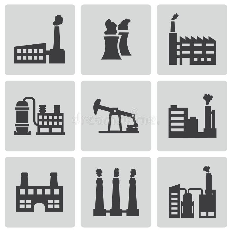 Building Industry Icons Set Stock Vector - Illustration of heating ...