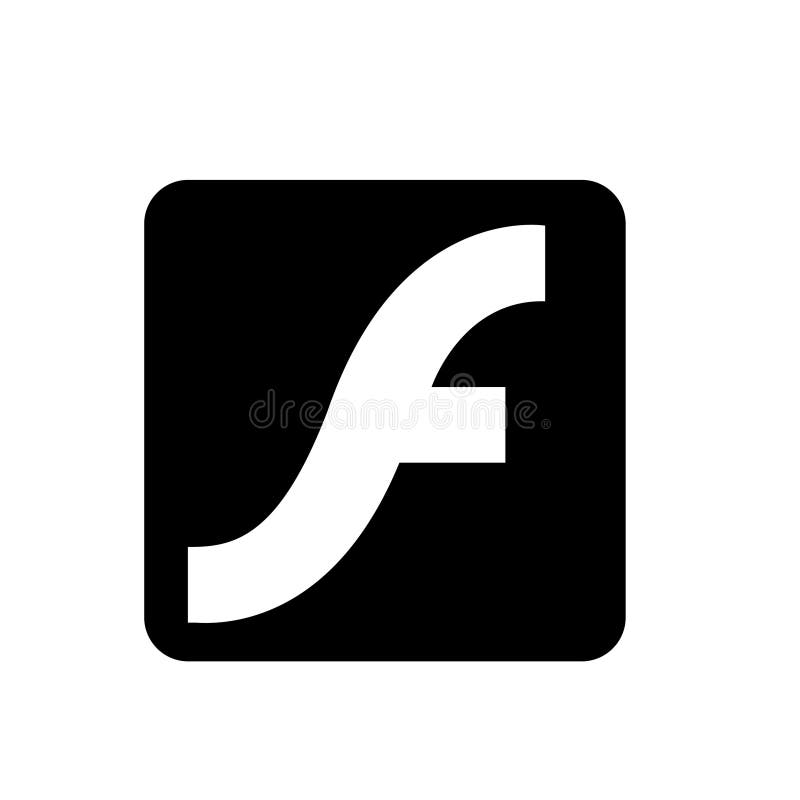 Vector Black Flash Swf File Type Icon Set Stock Illustration ...