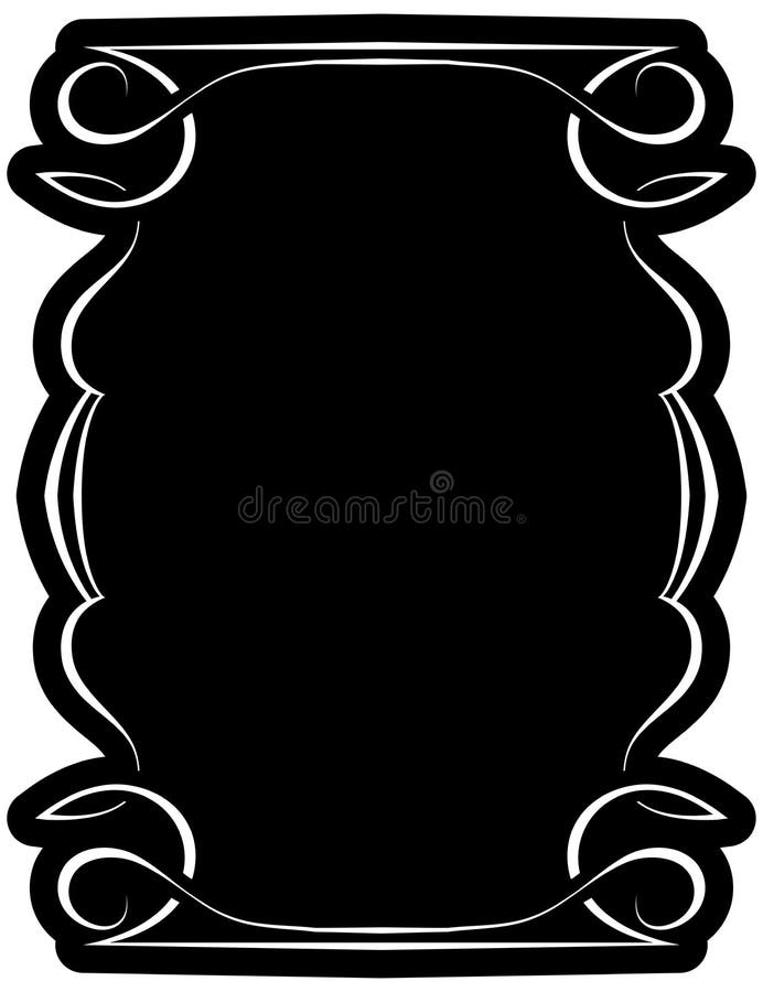 Vector Black Frame with Elegant Border Stock Vector - Illustration of ...