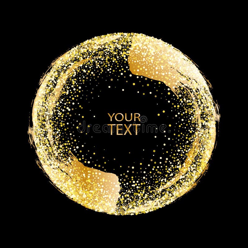Vector Black and Gold Background. a Whirlwind of Gold Dust in a Circle ... Vector Black and Gold Background. a Whirlwind of Gold Dust in a Circle ...