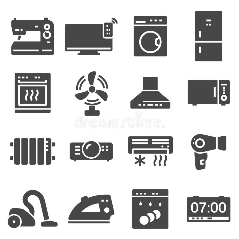 Home Appliance Vector Icons Stock Illustrations – 10,792 Home Appliance ...
