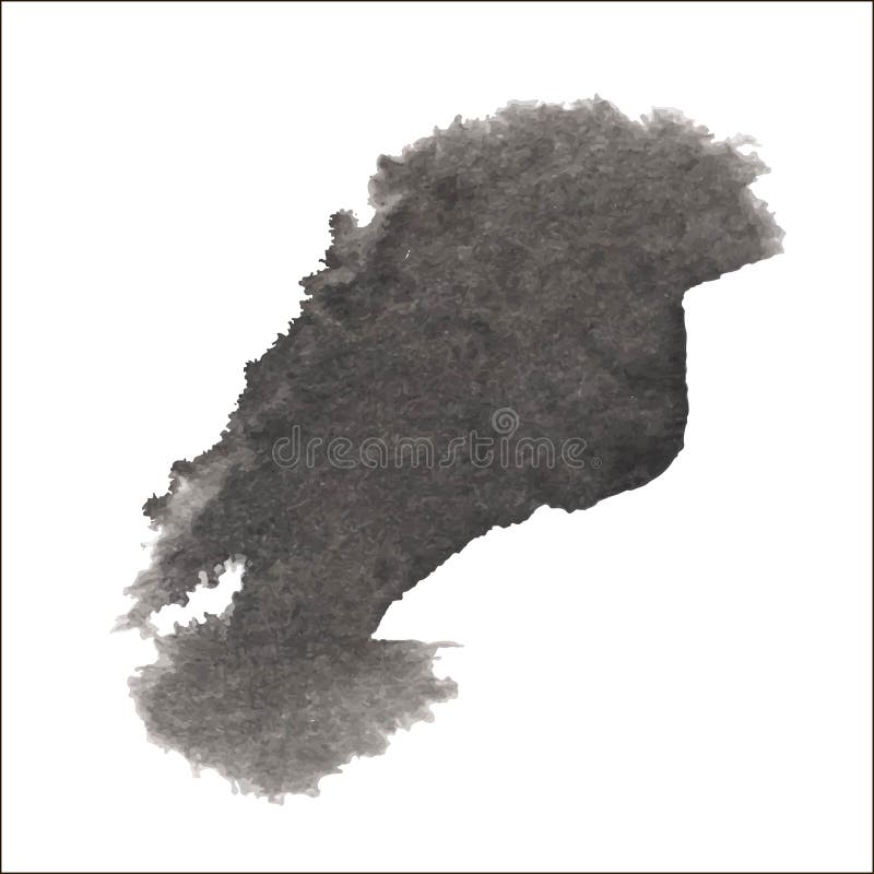 Black Ink Blot Isolated on a White Background. Grunge Texture Stock ...