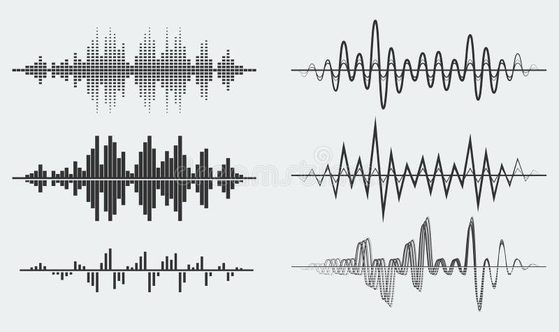 Waves of a grey gradient stock illustration. Illustration of cylinder ...