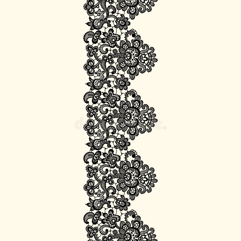 White Lace Black Background