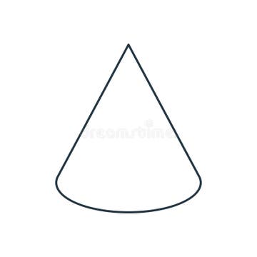 Vector Black Linear Cone for Game, Icon, Package Design, Logo, Mobile ...