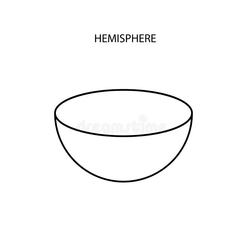 Vector Black Linear Hemisphere for Game, Icon, Package Design, Logo ...