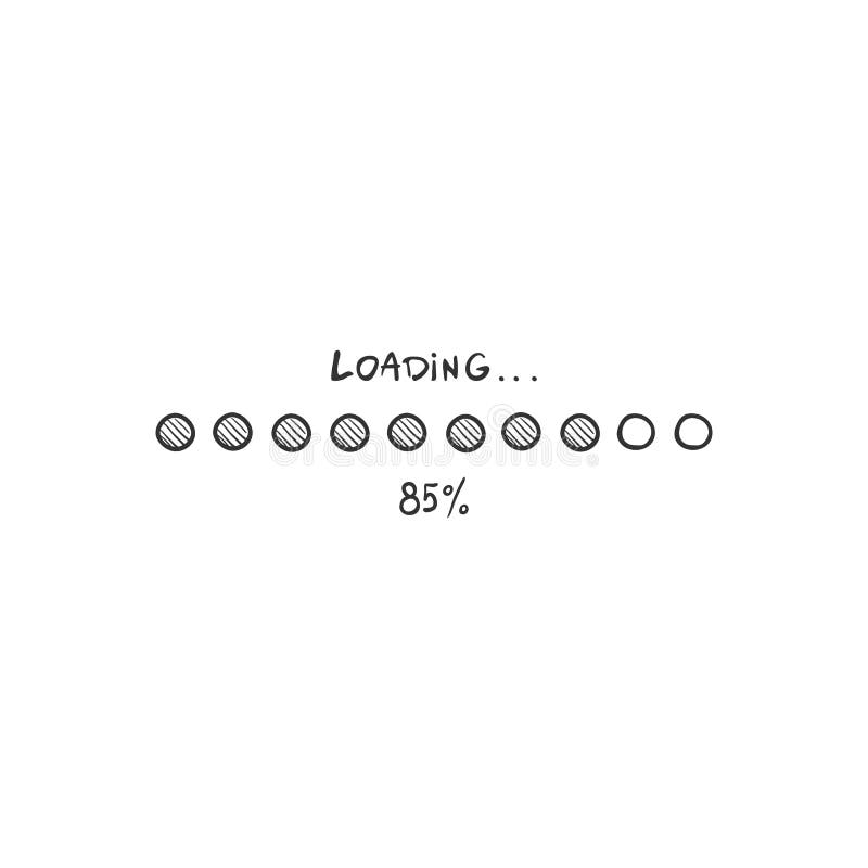 Vector Black Loading Interface on White Backround Stock Vector ...