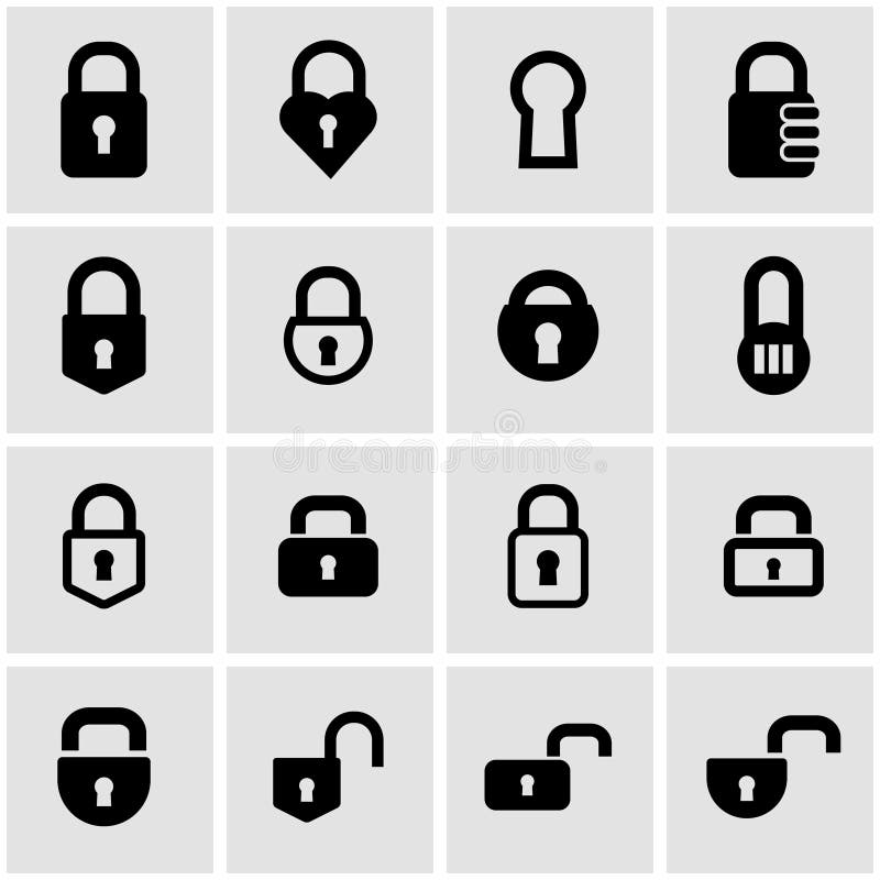Set of locks icon stock vector. Illustration of gateway - 29109649