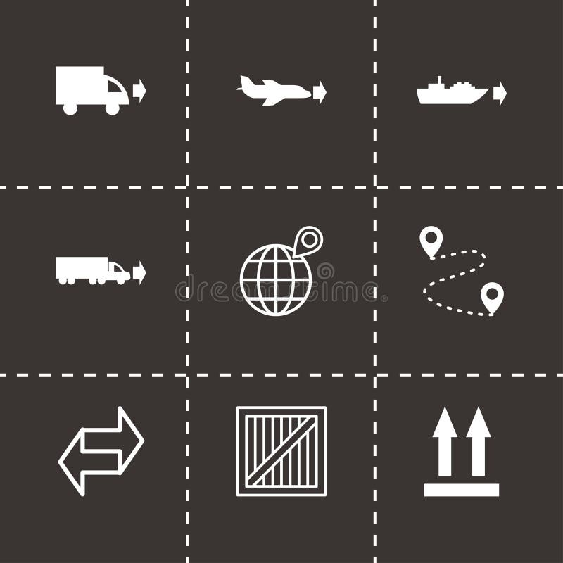 Logistic icons set stock vector. Illustration of parcel - 24106618