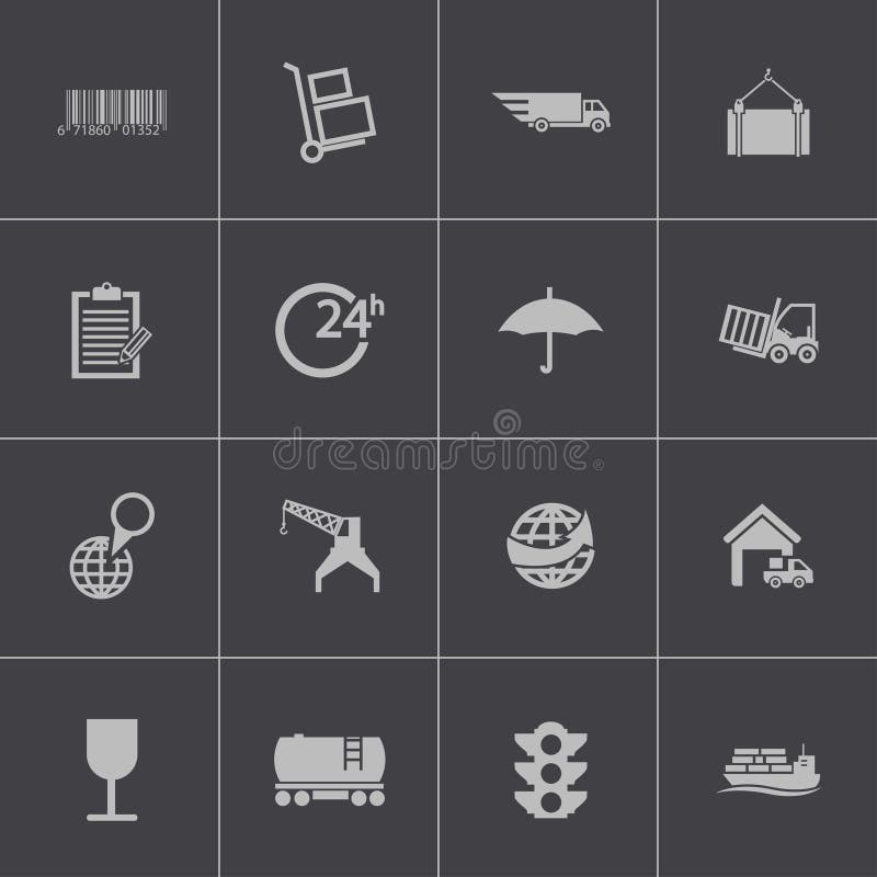 Logistic Icons Set, Simple Style Stock Vector - Illustration of concept ...