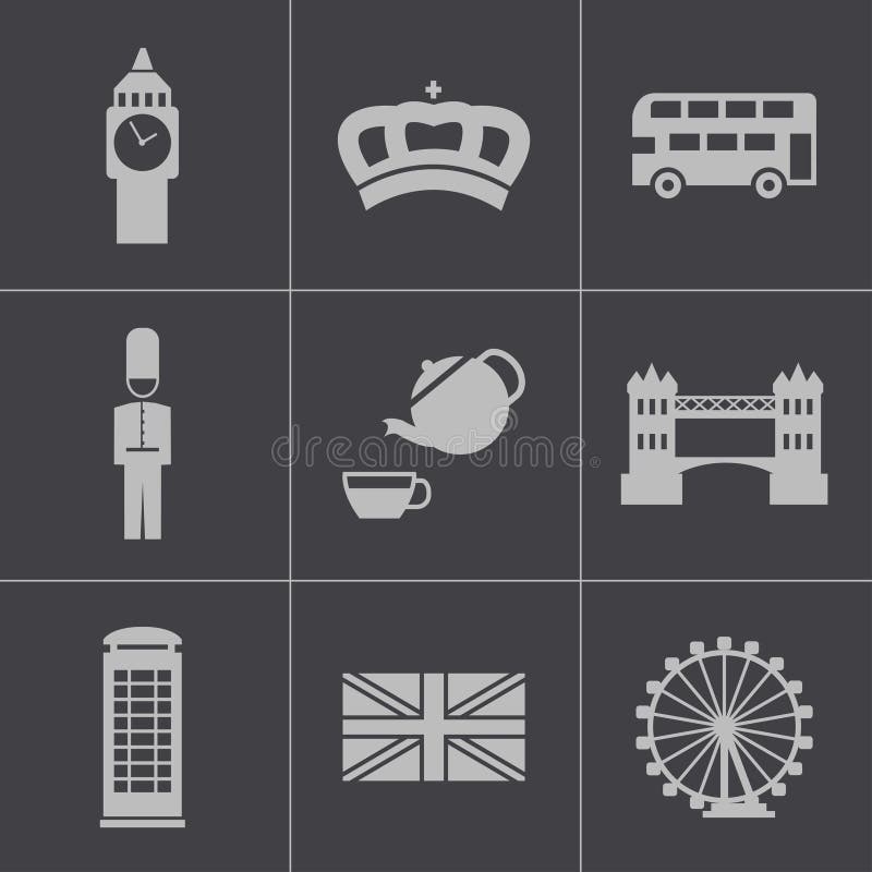 London, United Kingdom Flat Icons Design Travel Stock Vector ...
