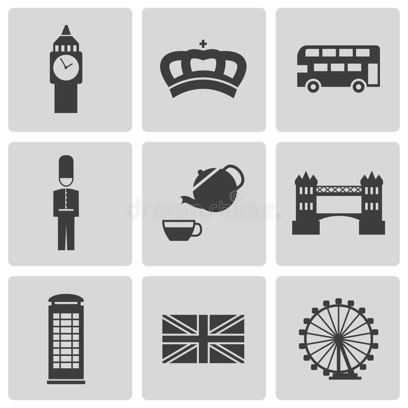 London icons set editorial stock photo. Illustration of symbol - 23950208