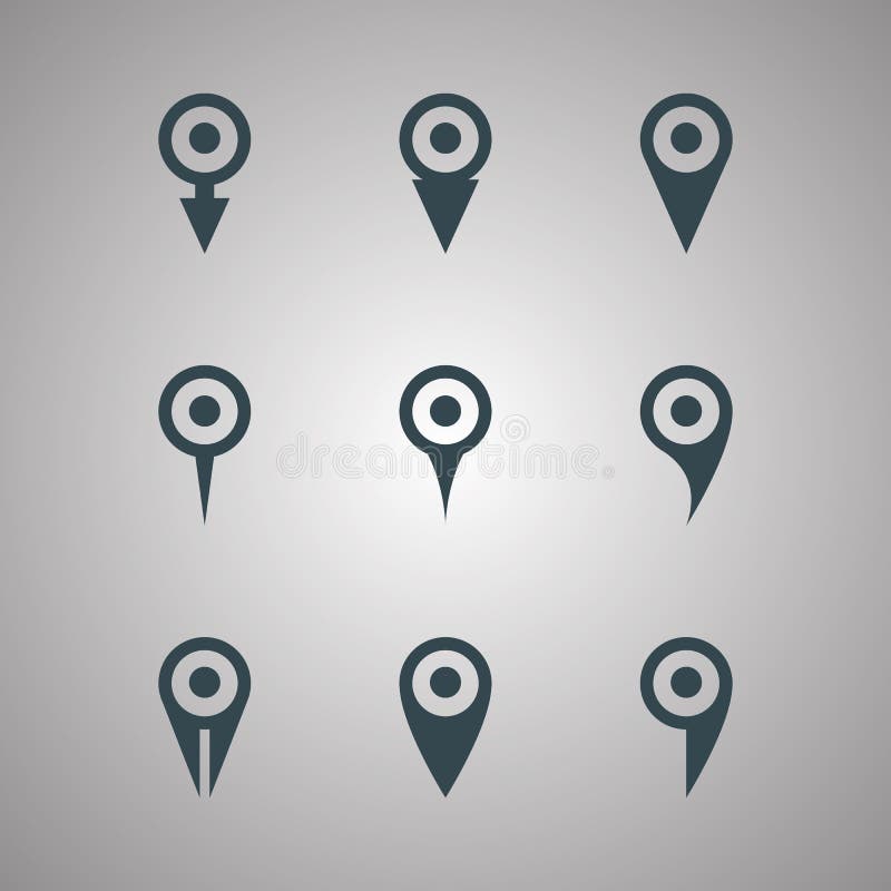 Pin Location Icon - Vector Iconic Design Stock Vector - Illustration of ...