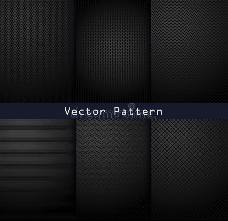 Vector Black Metal Patterns Texture Stock Vector - Illustration of ...