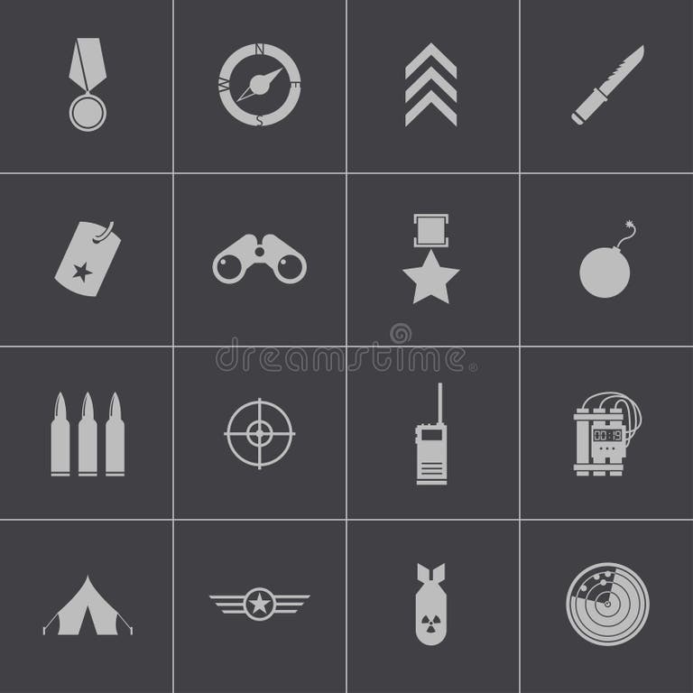 Military Icons Stock Illustrations – 24,942 Military Icons Stock ...