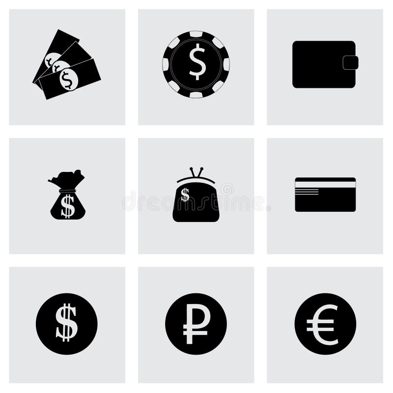 Black Money Icons