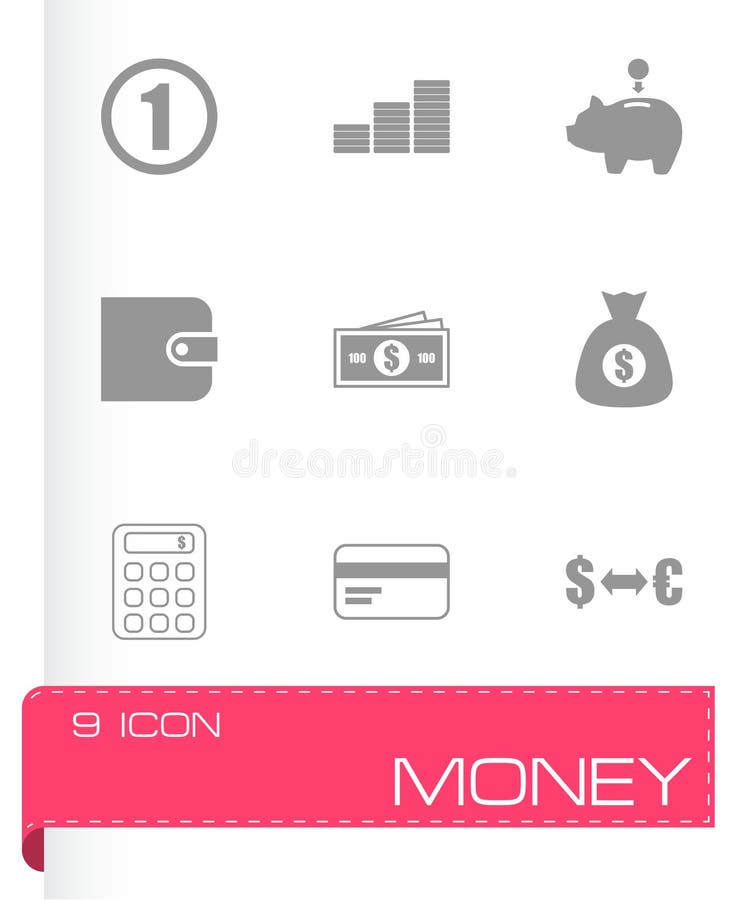 Money Icons set stock vector. Illustration of design - 178500175