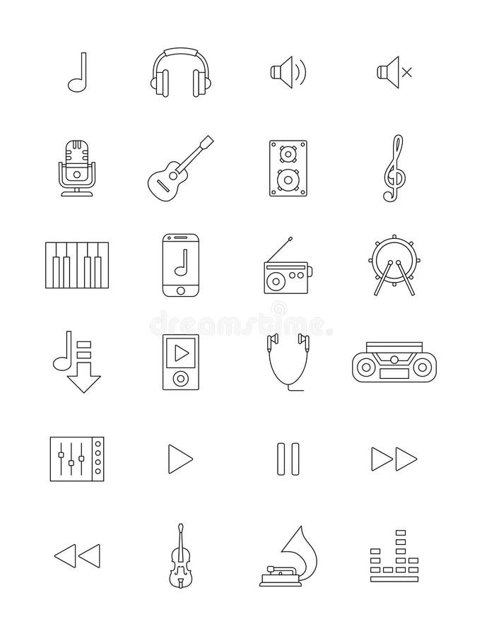 Vector Black Music Icons Stock Illustrations – 29,037 Vector Black ...
