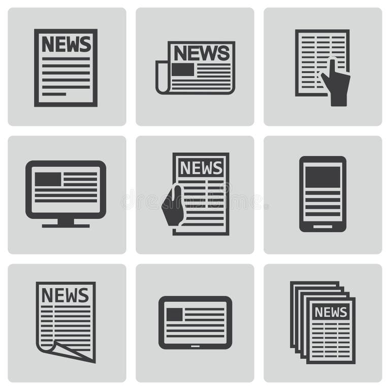 Newspaper Icons Stock Illustrations – 12,808 Newspaper Icons Stock ...