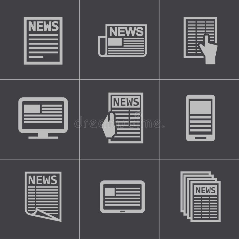 Newspaper Icons stock vector. Illustration of computer - 2831299