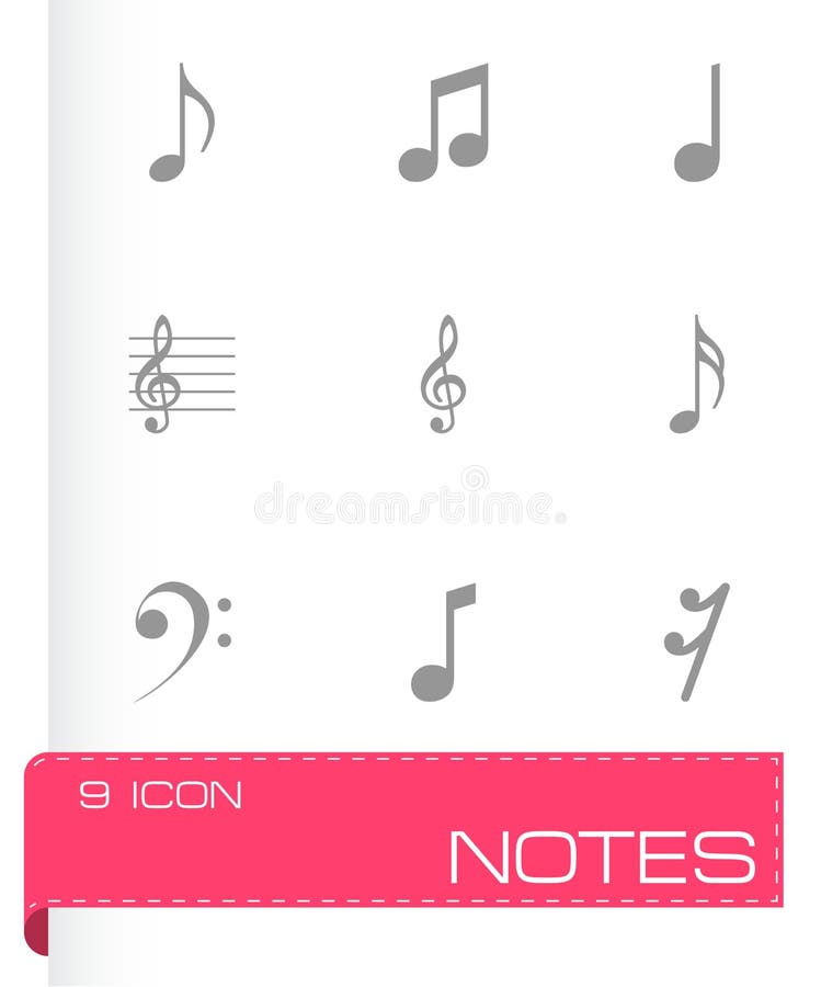 Vector Notes icon set stock vector. Illustration of symbol - 64696656