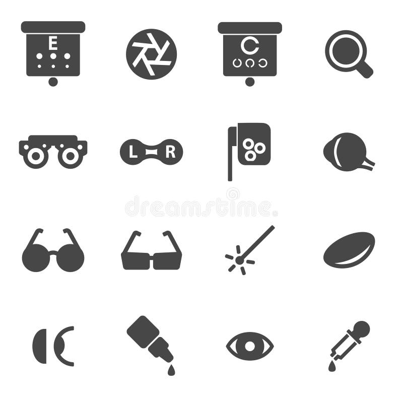 Vector Black Optometry Icon Set Stock Illustrations – 395 Vector Black ...