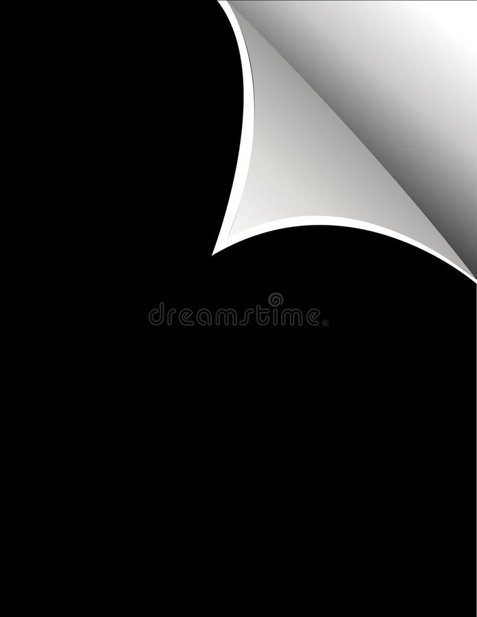 Black page corner stock vector. Illustration of curled - 7393149