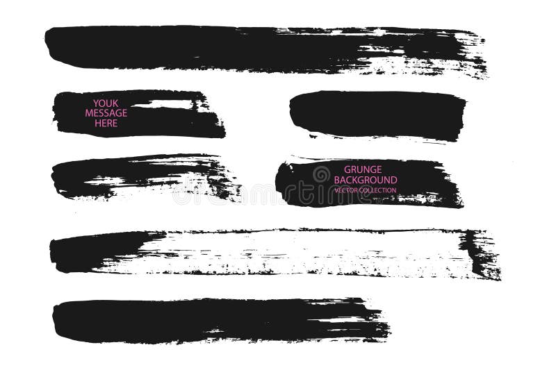 Vector Black Paint, Ink Vector Brush Stroke, Brush, Frame or Texture ...