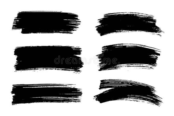 Vector Black Paint, Ink Brush Stroke, Texture. Stock Vector ...