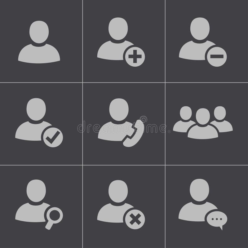 Icons People Black White Stock Illustrations – 41,920 Icons People ...