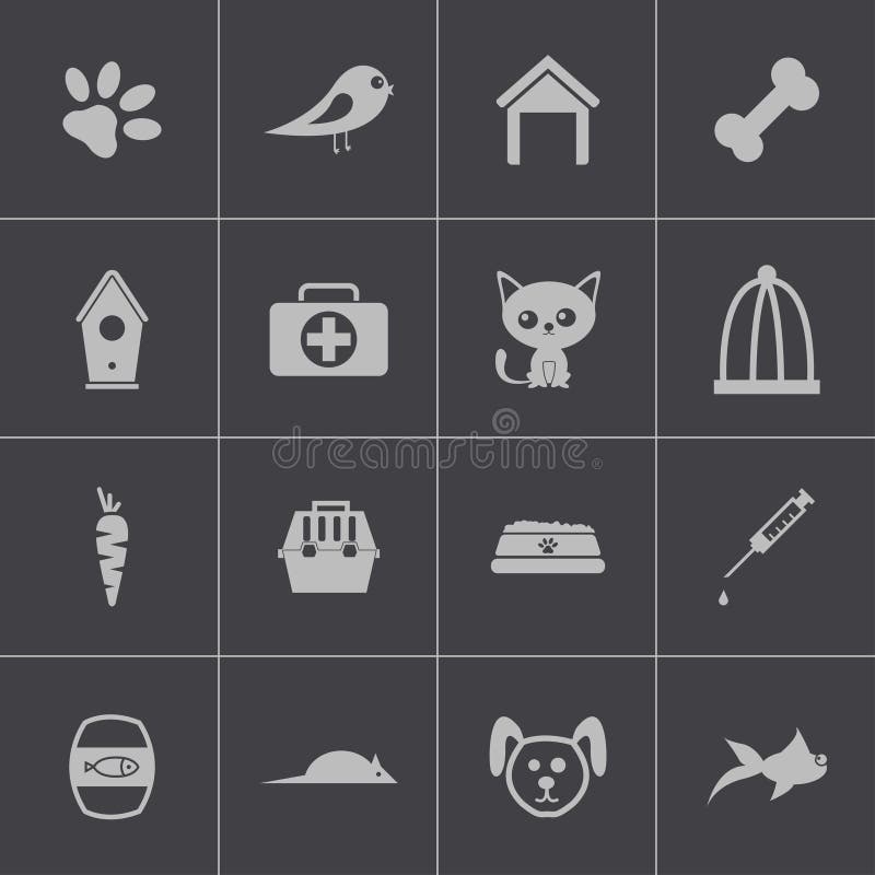 Set Icons - Pets, Vet Clinic, Veterinary Medicine Stock Vector ...