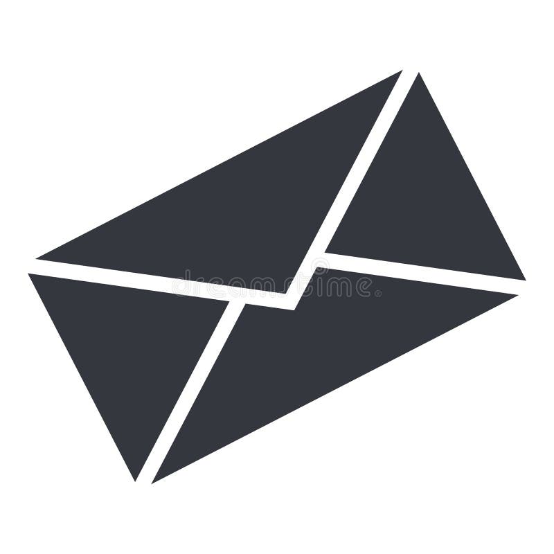 Vector Black Postal Envelope Icon Stock Vector - Illustration of ...