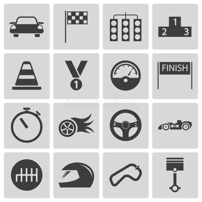 Icons of Motor Vehicles, Traffic & Mechanical Stock Vector ...